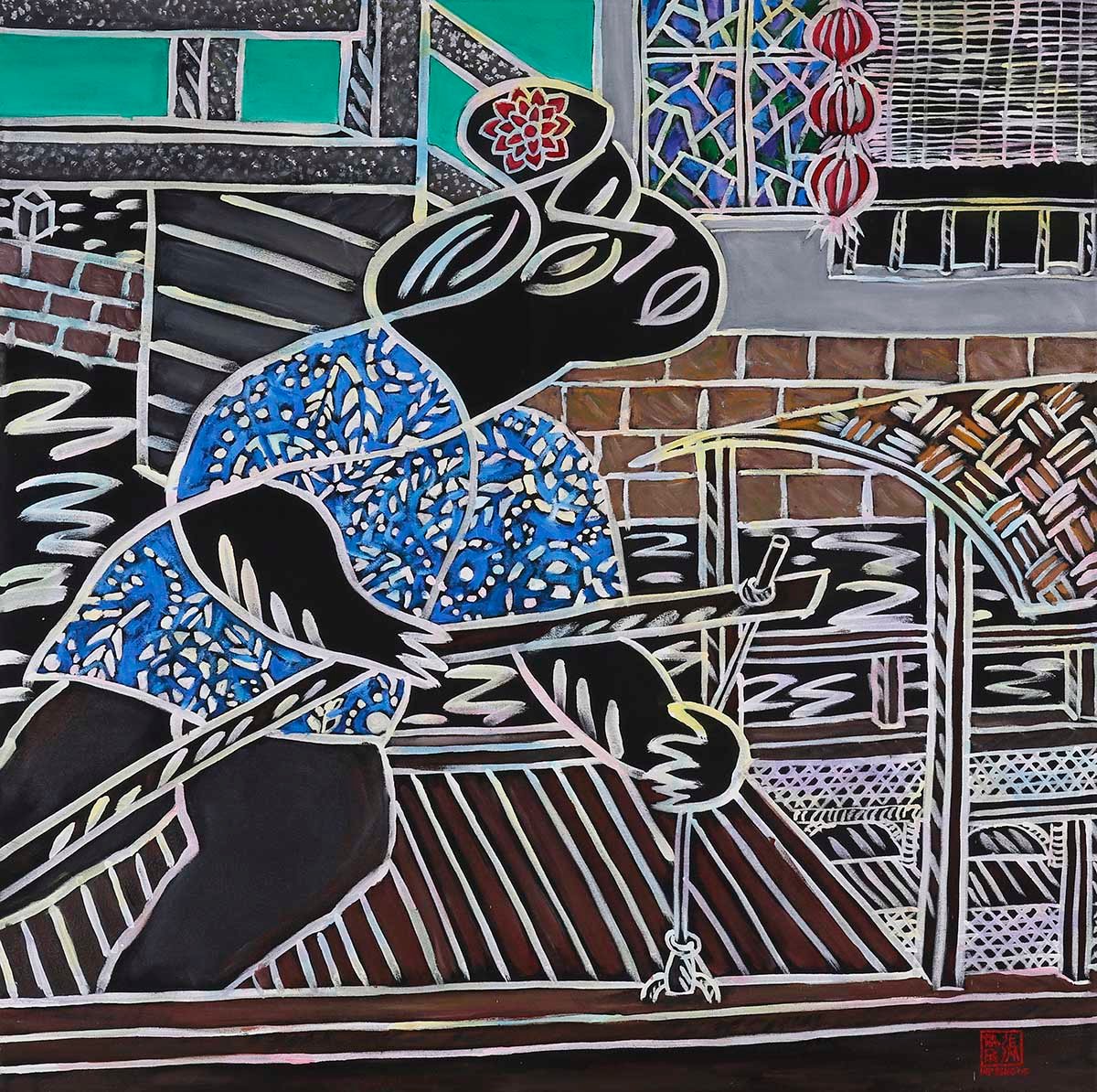 [Chong Hip Seng] 江南舟影, 2005 - Malaysian Artist Daiichi Art