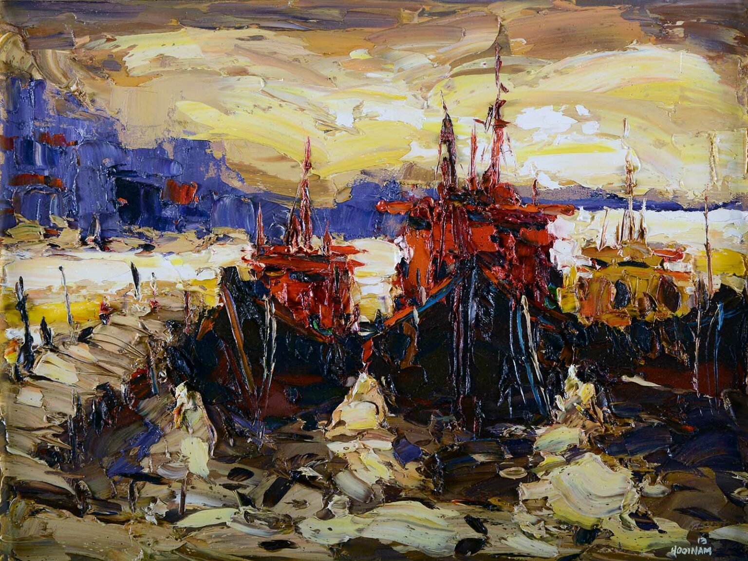 [Loo Hooi Nam] Mooring Boat, 2013 - Malaysian Artist - Daiichi Art